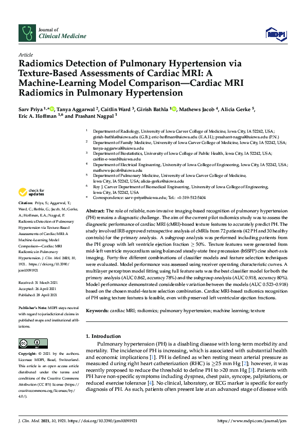 (PDF) Radiomics Detection of Pulmonary Hypertension via Texture-Based Assessments of Cardiac MRI ...