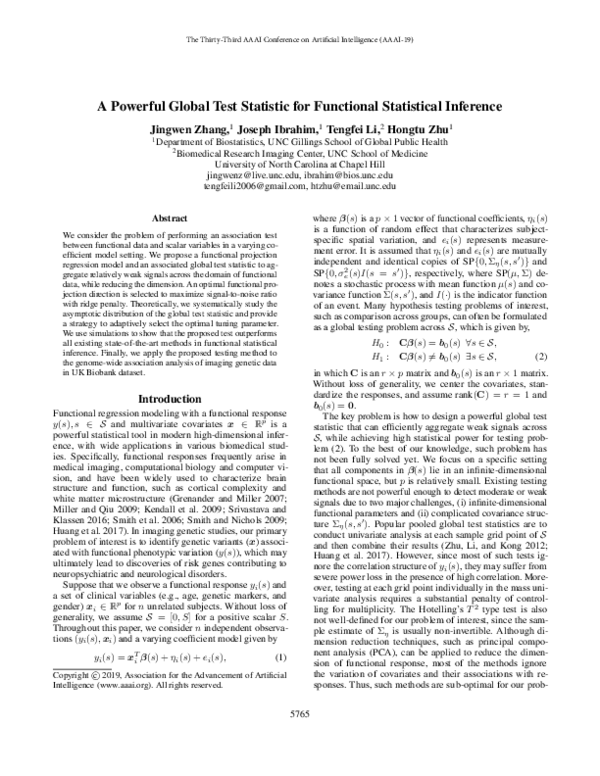 (PDF) A Powerful Global Test Statistic for Functional Statistical Inference