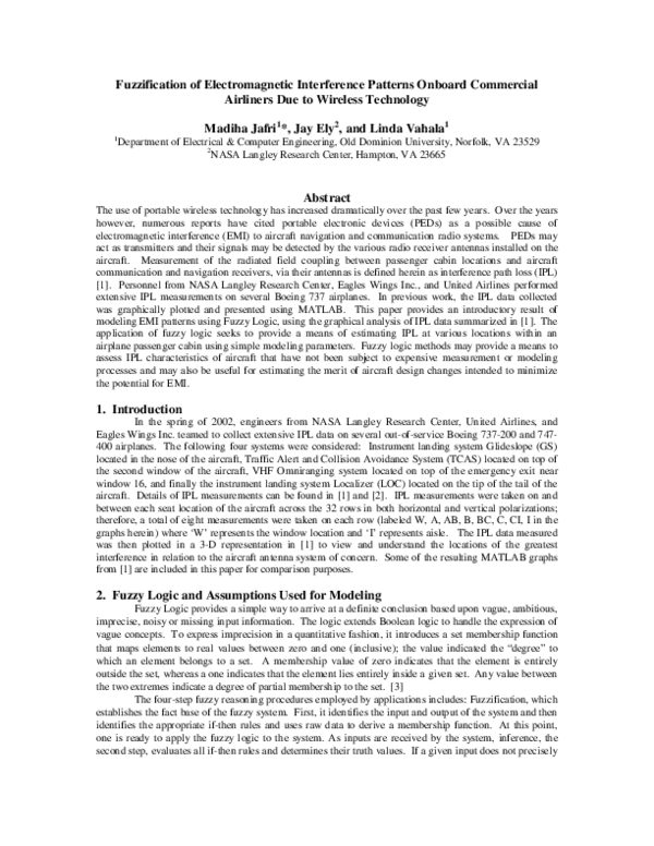 (PDF) Fuzzification of electromagnetic interference patterns onboard ...