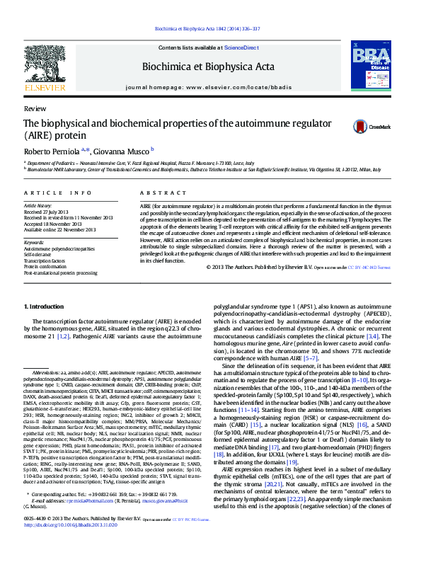 (PDF) The biophysical and biochemical properties of the autoimmune ...