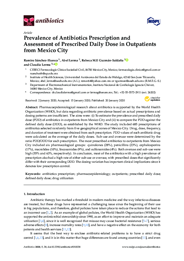 (PDF) Prevalence of Antibiotics Prescription and Assessment of ...