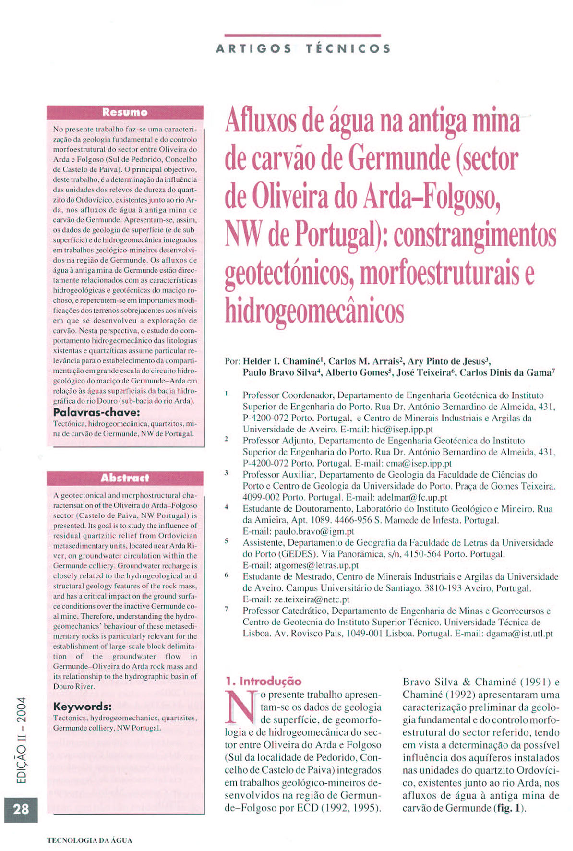 (PDF) Afluxos de água na antiga mina de carvão de Germunde (sector de ...