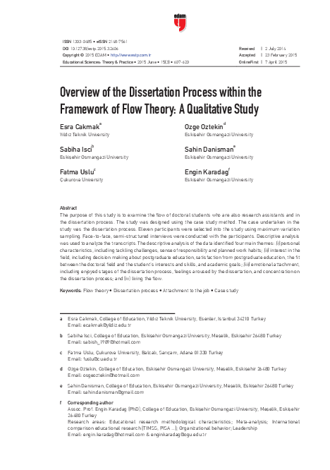 (PDF) Doctoral Students' Flow in Dissertation Process