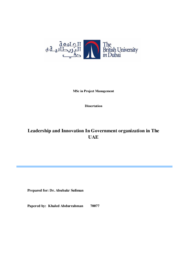 (PDF) MSc in Project Management