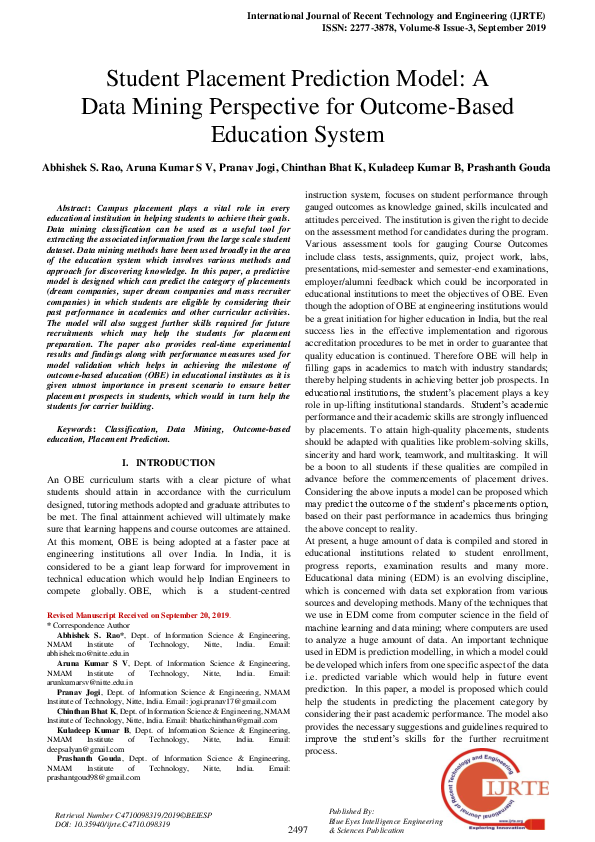 (PDF) Student Placement Prediction Model: A Data Mining Perspective for ...