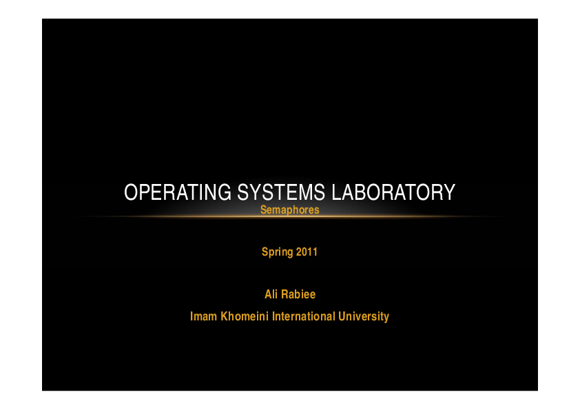 Pdf Os Lab Programming Semaphores