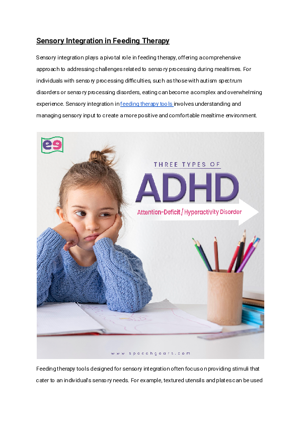 (PDF) Sensory Integration in Feeding Therapy