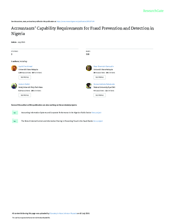 (PDF) Accountants' Capability Requirements for Fraud Prevention and ...