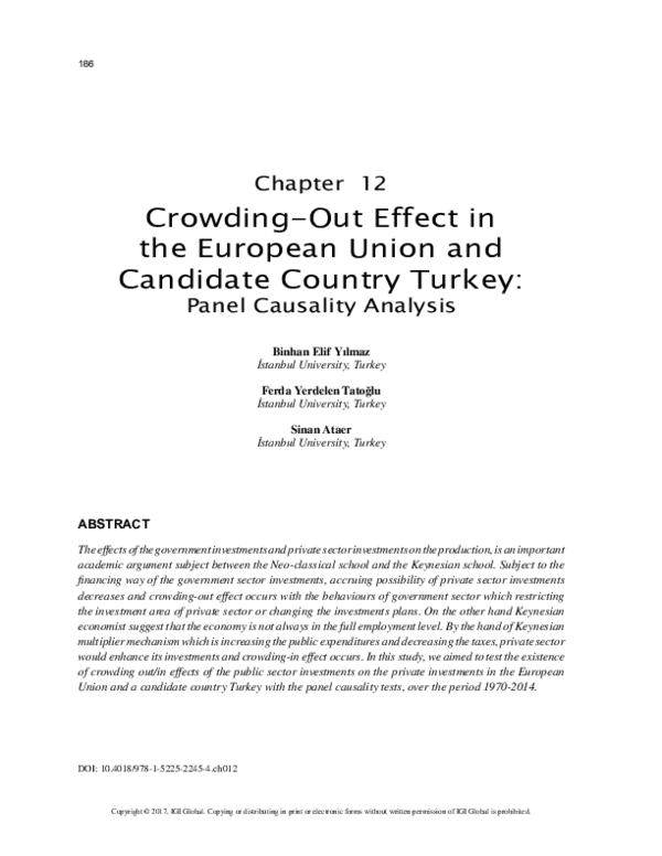 (PDF) Crowding-Out Effect in the European Union and Candidate Country Turkey | Professor Binhan ...
