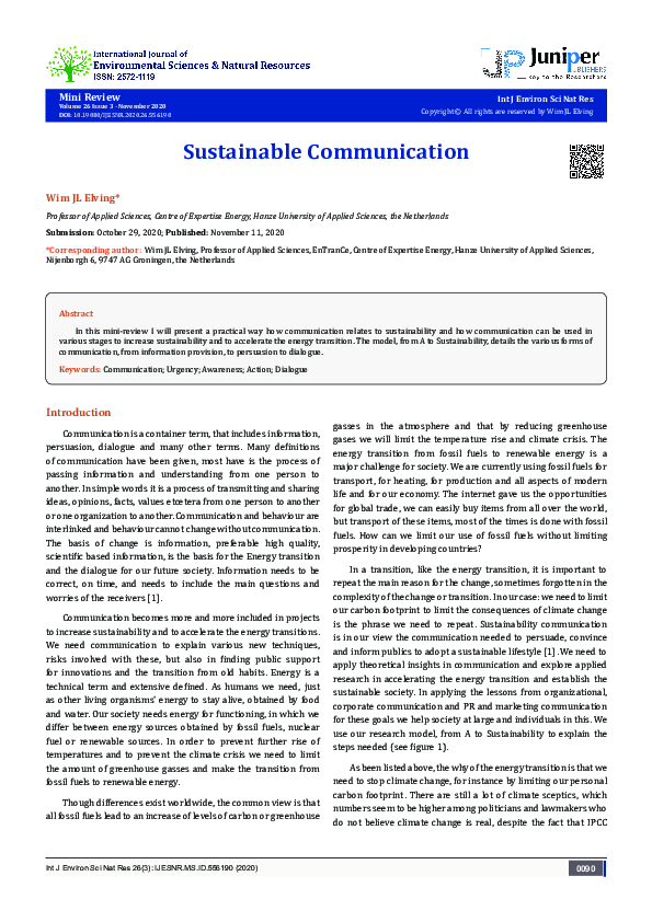 (PDF) Sustainable Communication