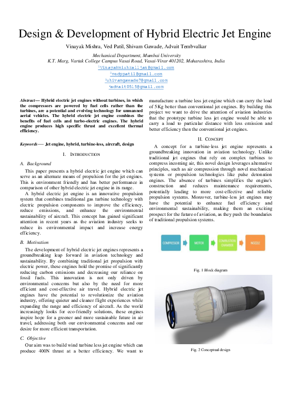 (PDF) Design & Development of Hybrid Electric Jet Engine