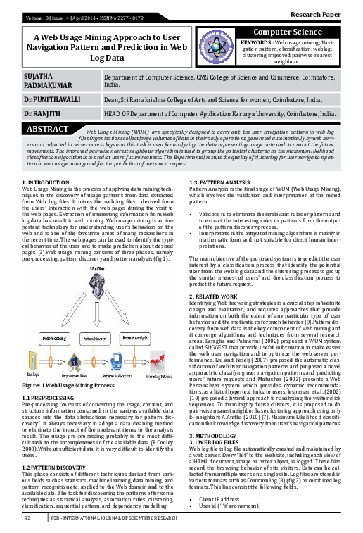 Pdf Predicting User Navigation Patterns In Web Logs