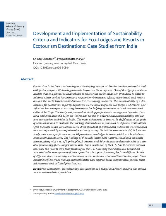 (PDF) Development and implementation of sustainability criteria and ...
