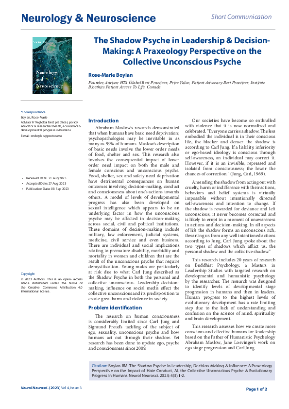 (PDF) The Shadow Psyche in Leadership & Decision- Making: A Praxeology ...