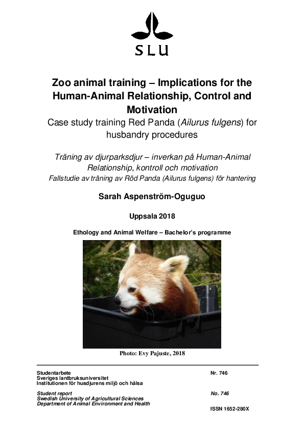 (PDF) Zoo animal training – implications for the human-animal ...