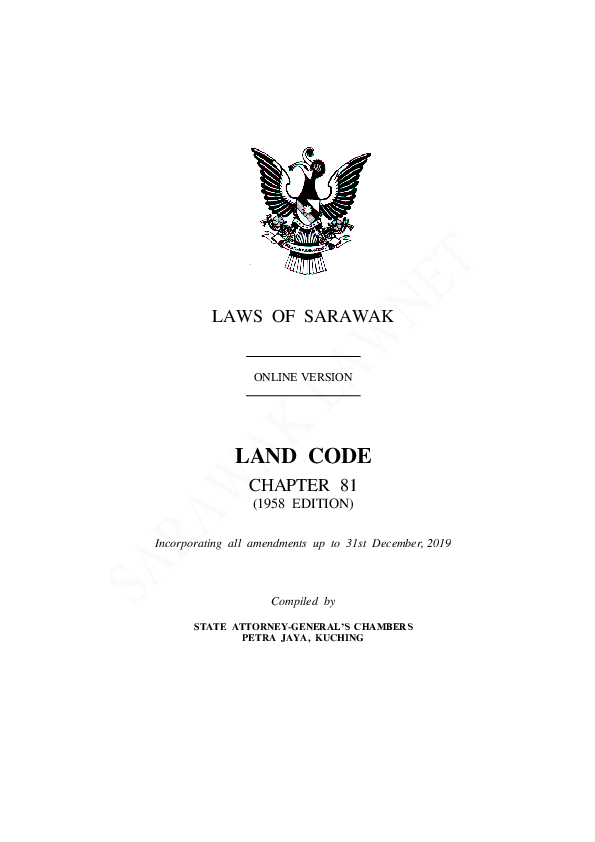 (PDF) Sarawak Land Code