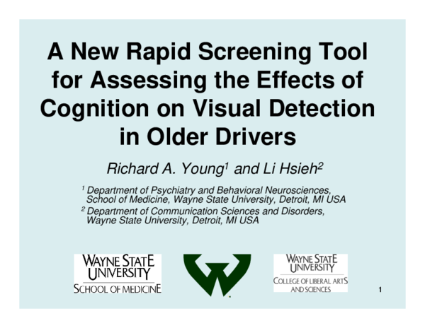 (PDF) A New Rapid Screening Tool for Assessing the Effects of Cognition ...