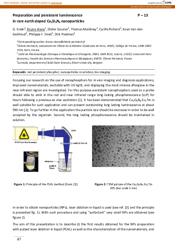 (PDF) Preparation and persistent luminescence in rare earth doped ...