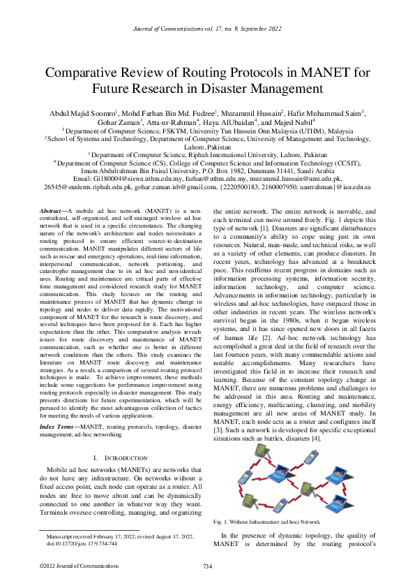 Pdf Comparative Review Of Routing Protocols In Manet For Future