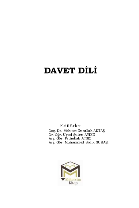 (PDF) İslam Hukukunda Davet ve Aşamaları/Dawah and its Stages in ...
