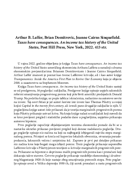 (PDF) Taxes Have Consequences An Income Tax History of the United States