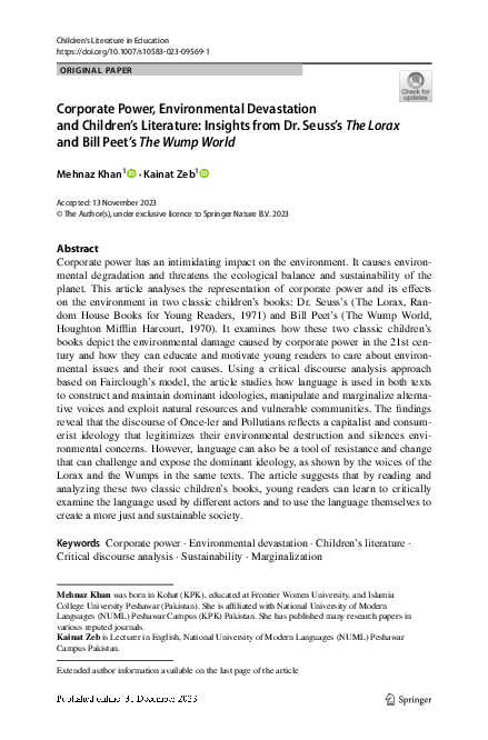 (PDF) Corporate Power, Environmental Devastation and Children's ...