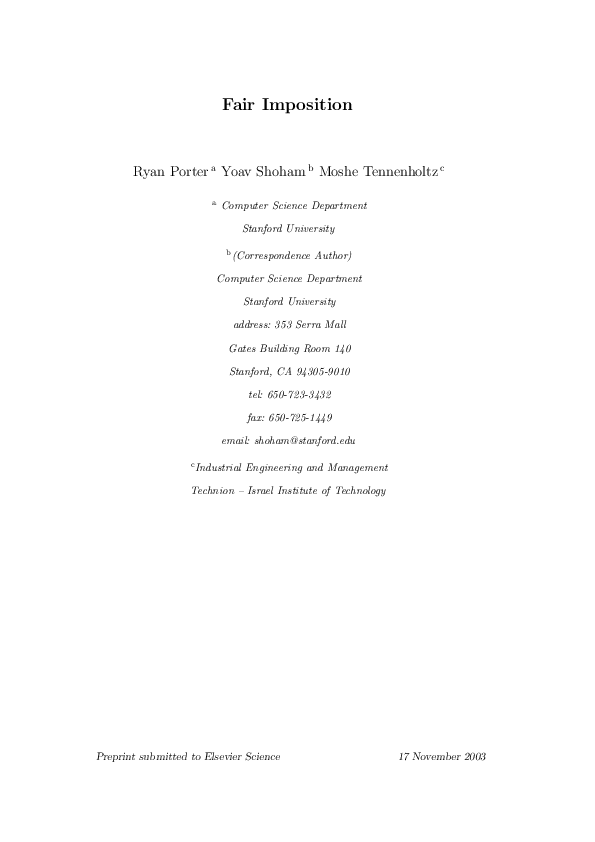 (PDF) Fair imposition