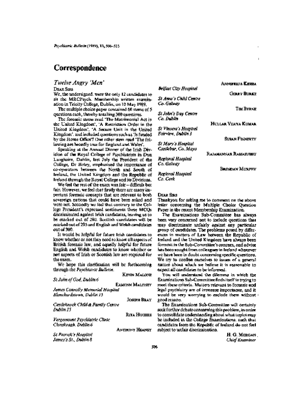 (PDF) Twelve Angry 'Men