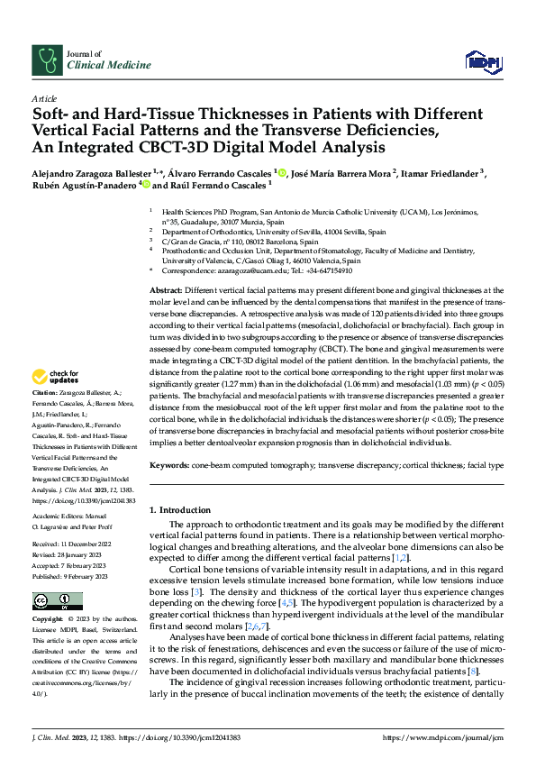 Soft- and Hard-Tissue Thicknesses in Patients with Different Vertical ...