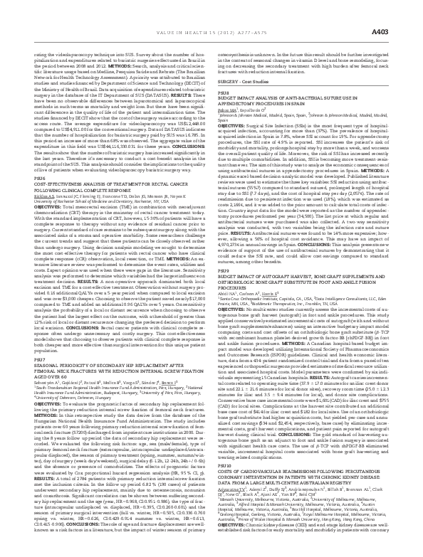 (PDF) PSU6 Cost-Effectiveness Analysis of Treatment for Rectal Cancer ...