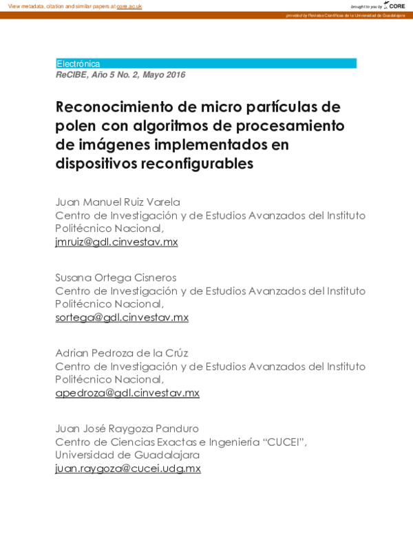 (PDF) Reconocimiento de micro partículas de polen con algoritmos de ...