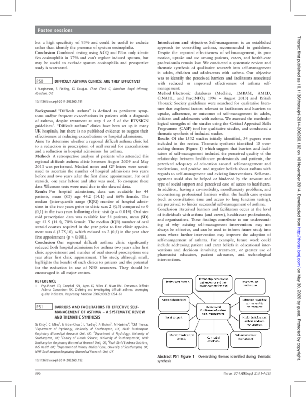 (PDF) P51 Barriers And Facilitators To Effective Self-management Of Asthma - A Systematic Review ...