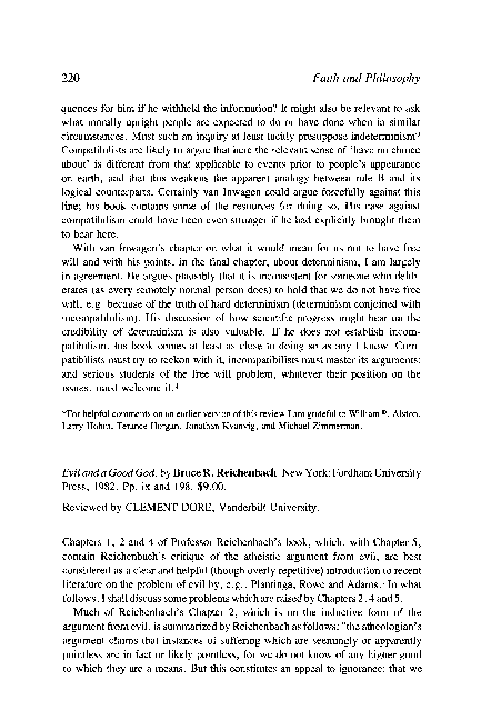 (PDF) Evil and a Good God