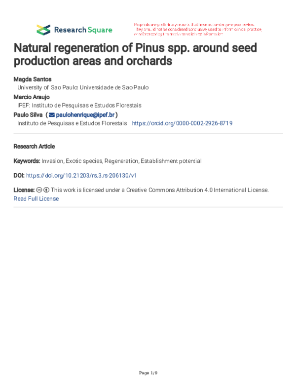 (PDF) Natural regeneration of Pinus spp. around seed production areas ...