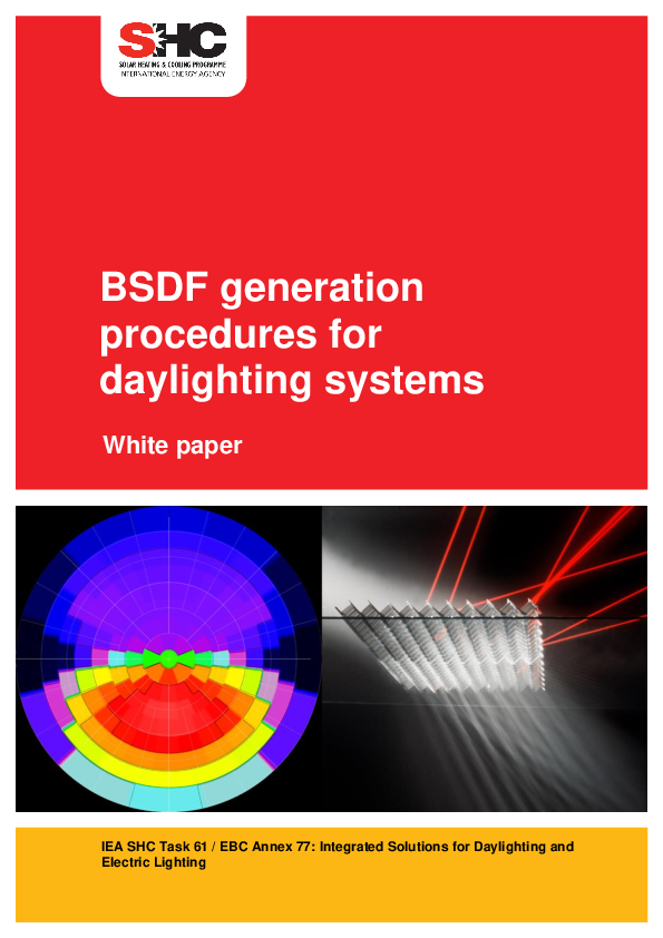(PDF) BSDF Generation Procedures for Daylighting Systems