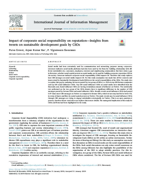 (PDF) Impact of Corporate Social Responsibility on Rural Development a ...