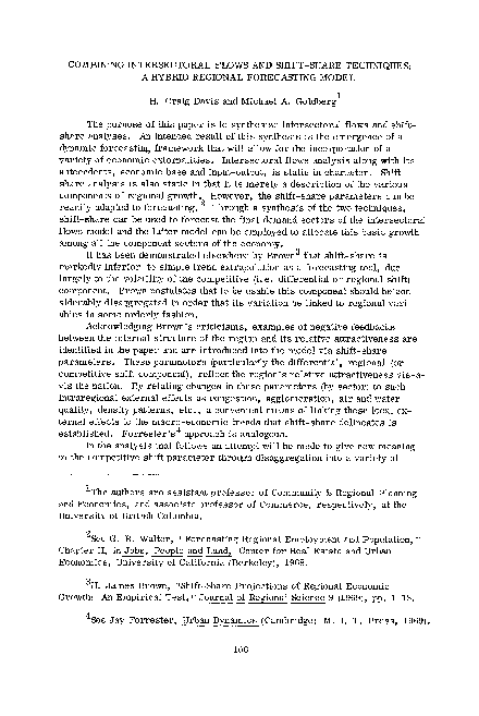 (PDF) Combining intersectoral flows and shift-share techniques: A ...