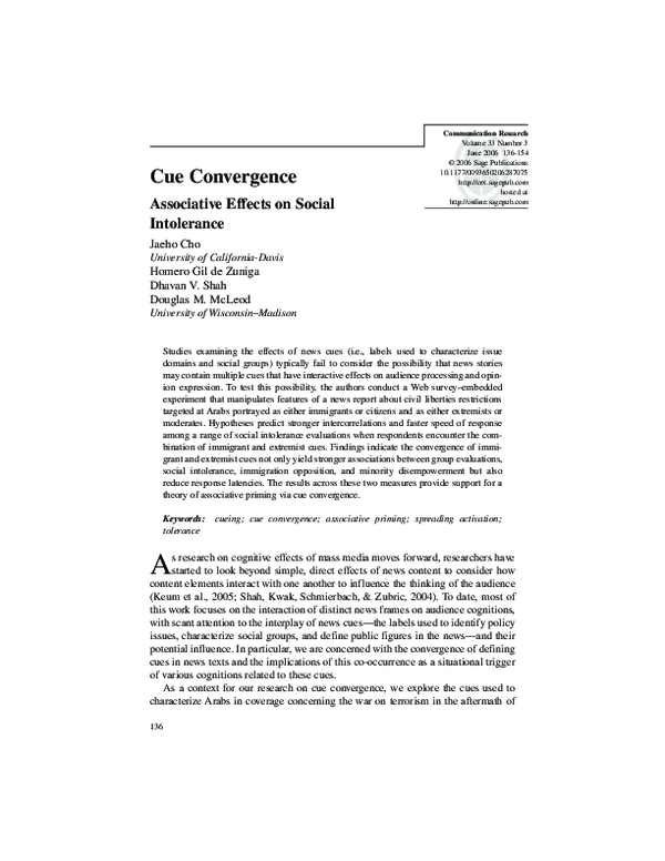 (PDF) Cue Convergence