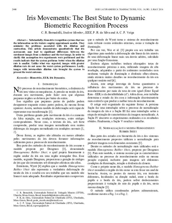(PDF) Iris Movements: The Best State to Dynamic Biometric Recognition ...