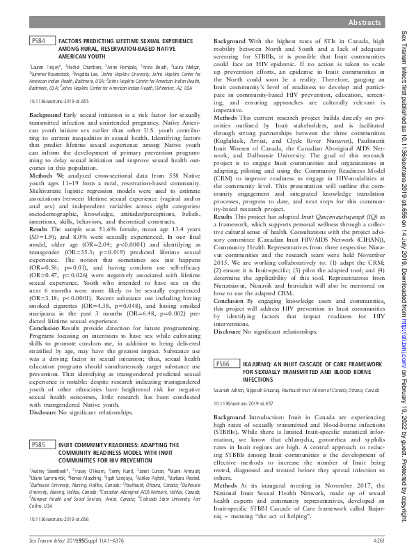 (PDF) P585 Inuit community readiness: adapting the community readiness ...