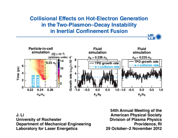 (PDF) Collisional Effects on Hot-Electron Generation in Two-Plasmon ...