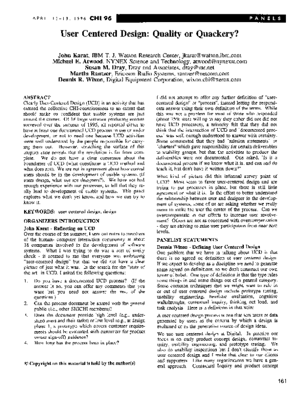 (PDF) User centered design | Dennis Wixon - Academia.edu