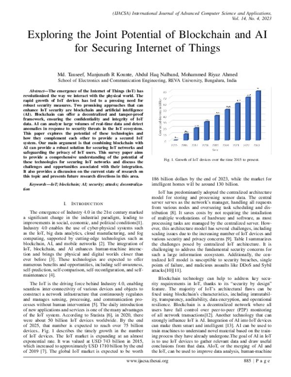 (PDF) Exploring the Joint Potential of Blockchain and AI for Securing Internet of Things