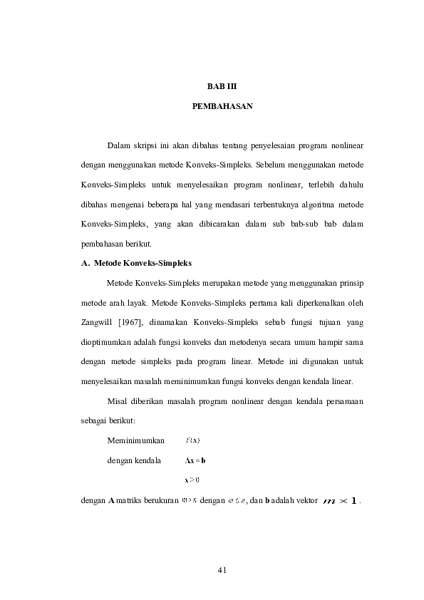 (DOC) Metode Konveks-Simpleks Dalam Penyelesaian Program Nonlinear | Nana Hasanah - Academia.edu