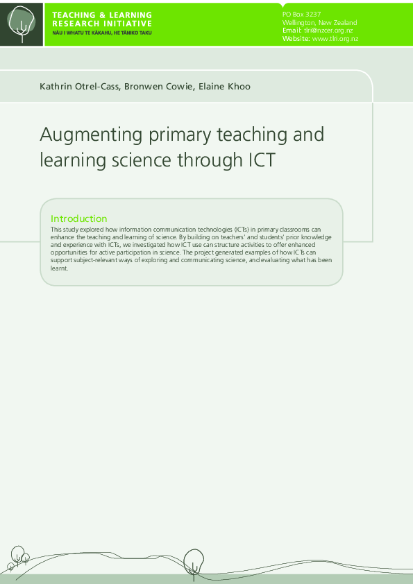 (PDF) Augmenting primary teaching and learning science through ICT