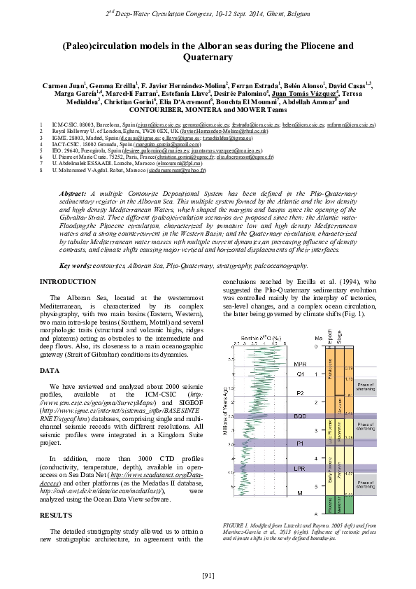 (PDF) (Paleo)circulation models in the Alboran seas during the Pliocene ...
