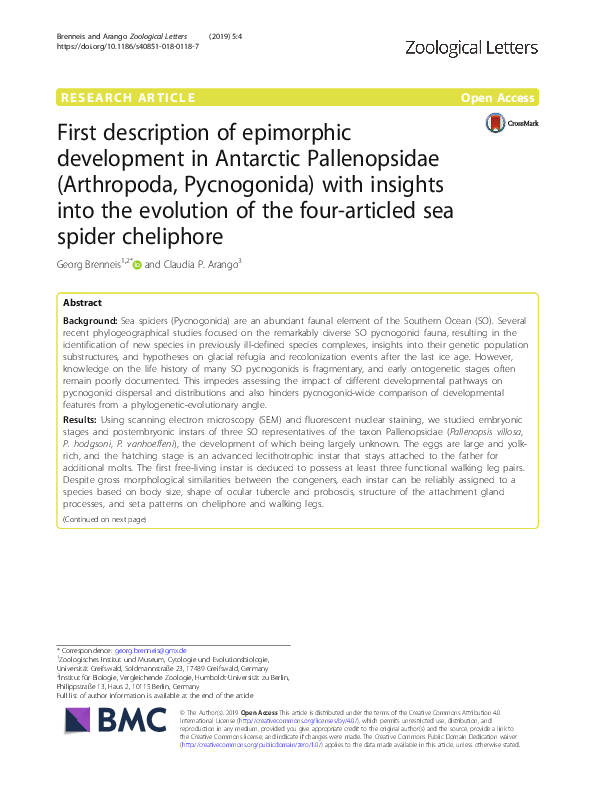 (PDF) First description of epimorphic development in Antarctic ...