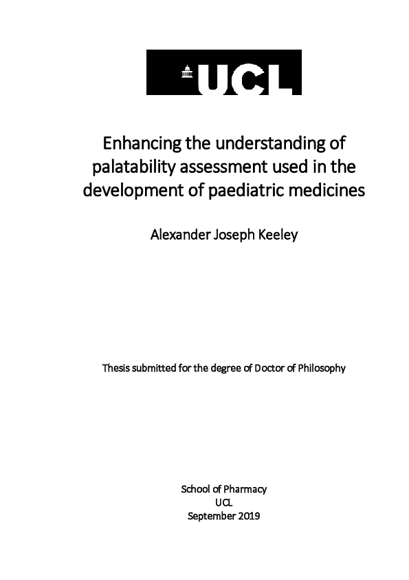 (PDF) Enhancing the understanding of palatability assessment used in ...