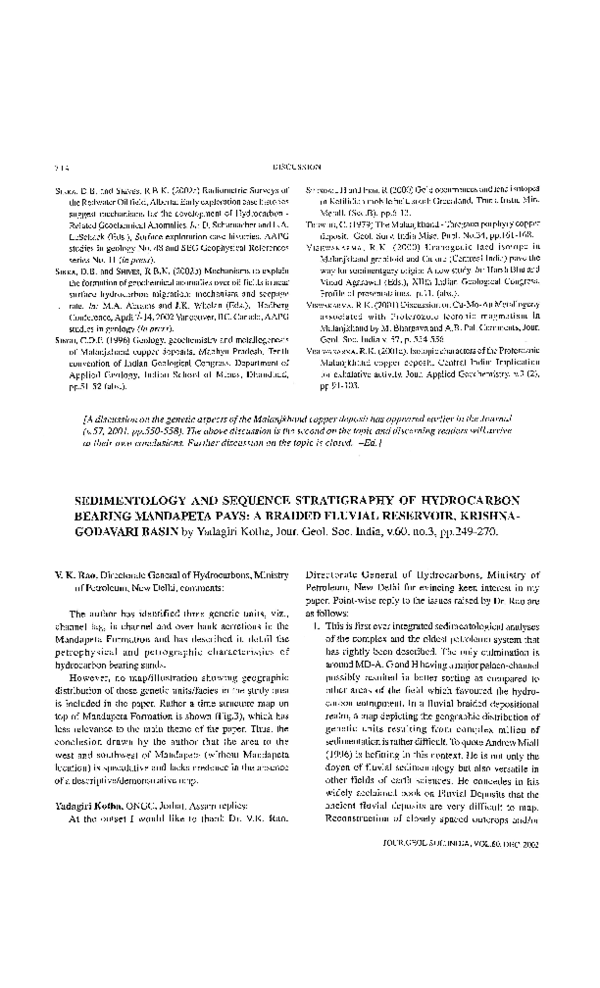 Sedimentology and Sequence Stratigraphy of Hydrocarbon Bearing ...
