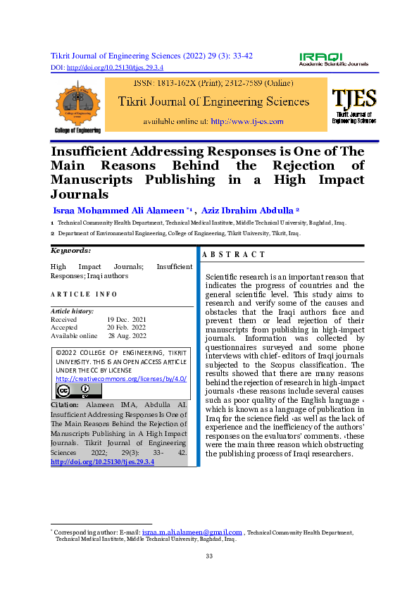 (PDF) Insufficient Addressing Responses is One of The Main Reasons ...